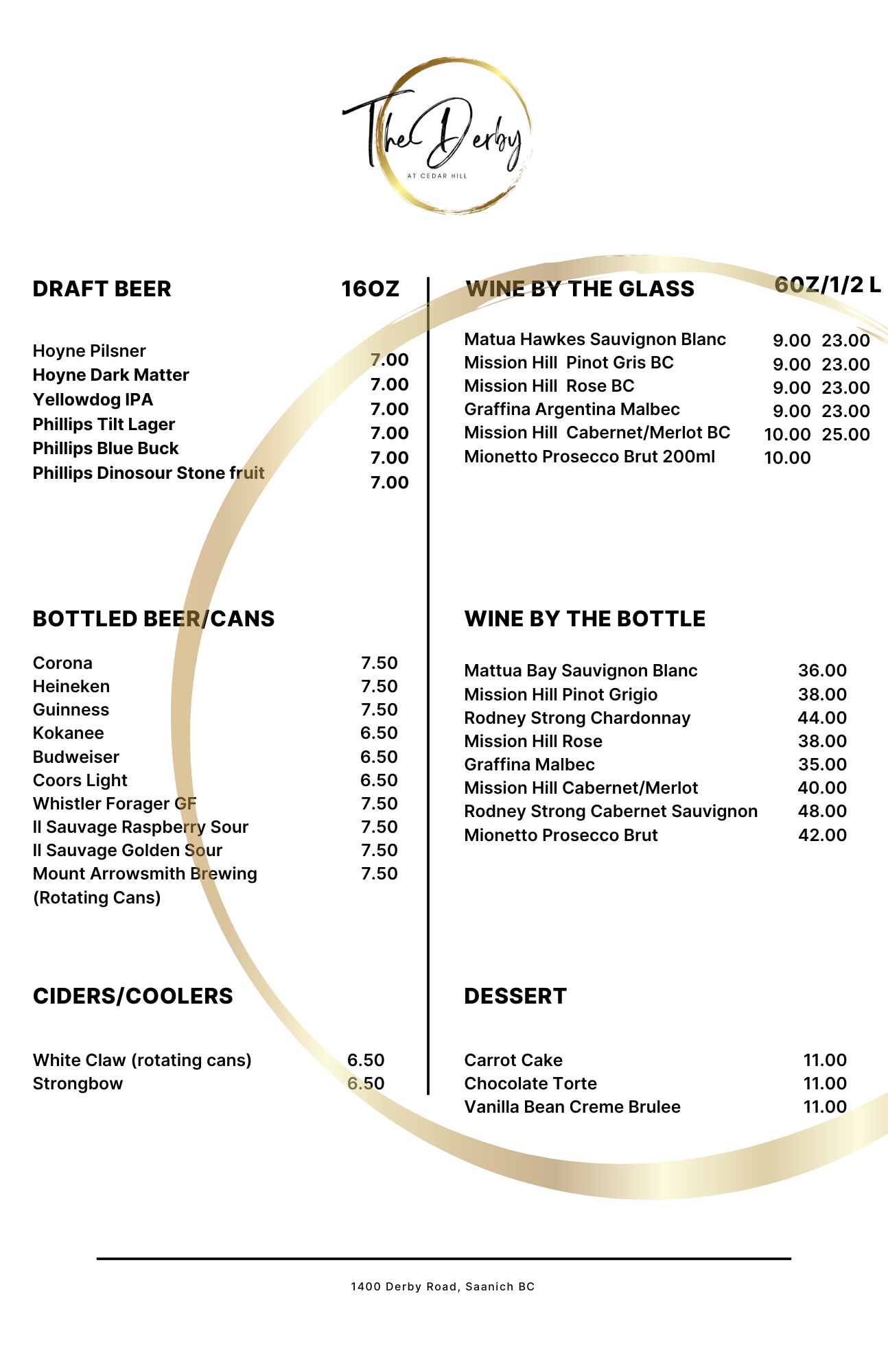 The Derby Restaurant | District of Saanich