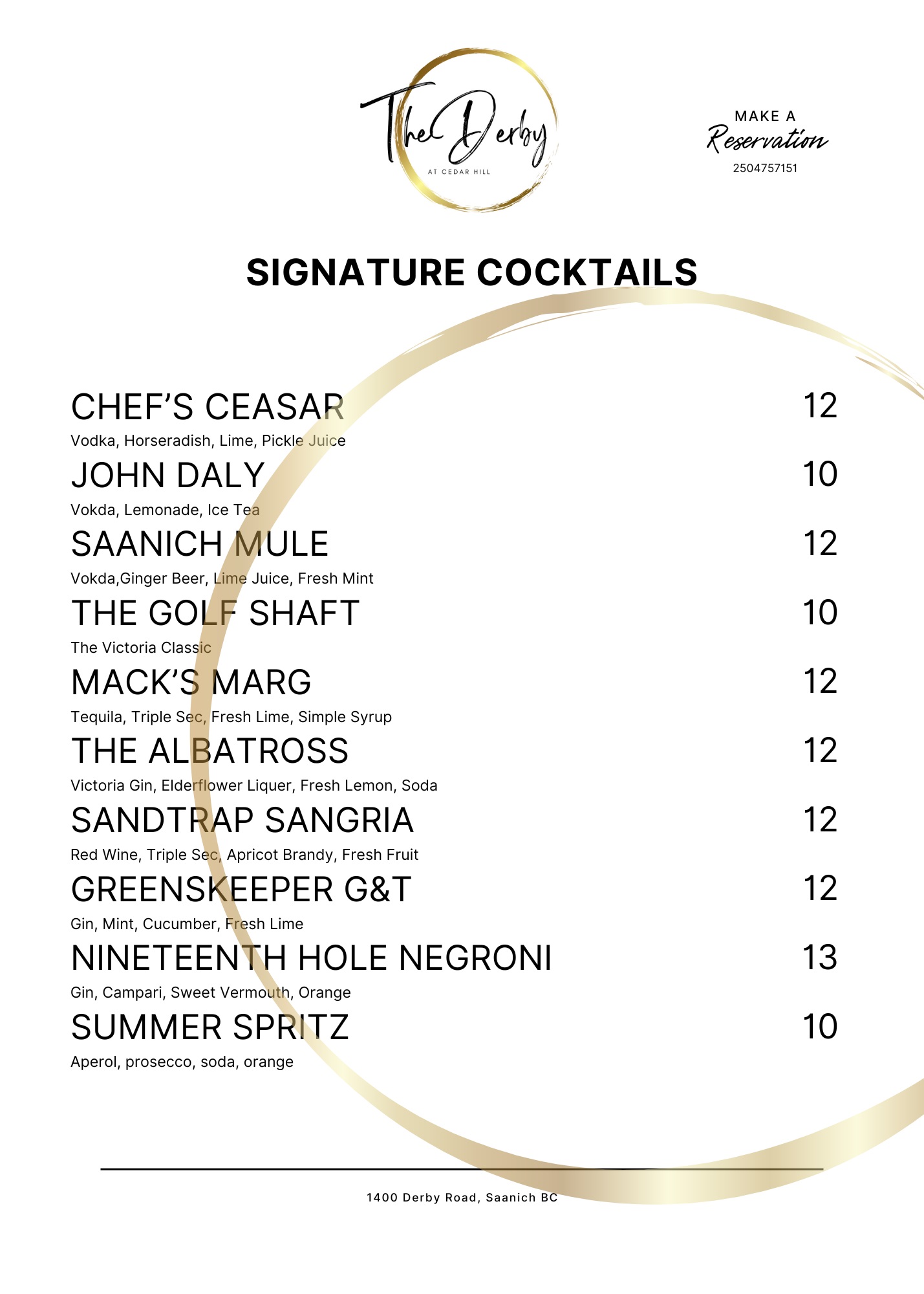 The Derby Restaurant | District of Saanich